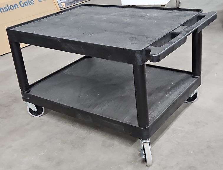 (I) Luxor Brand Polyurethane 2 Shelf Rolling Cart. - Kraft Auction ...