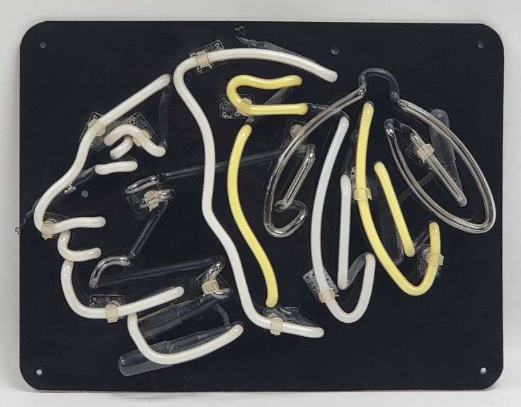 Chicago Blackhawks Logo Four-Color Neon Sign - Kraft Auction Service, LLC