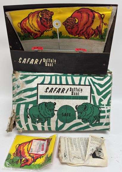 Vintage Safari Buffalo Hunt Action Target Shooting Gallery In Box ...