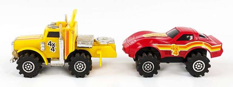 LJN Toys Rough Riders Corvette & Semi Truck - Kraft Auction Service, LLC