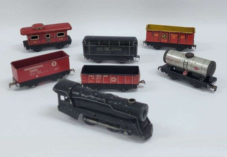 Vintage Marx Wind-Up Mechanical Smoking Train Set In Box - Kraft ...
