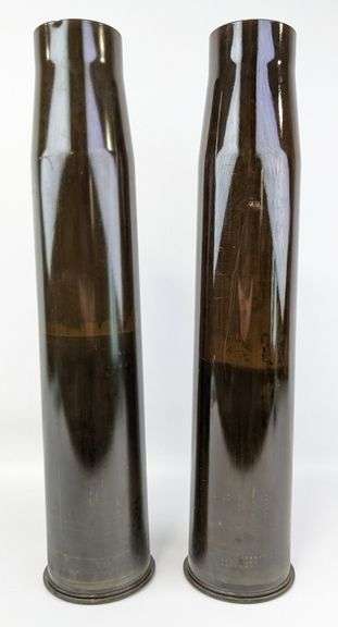 (2) US 1969 90mm XM200 Artillery Shells - Kraft Auction Service, LLC