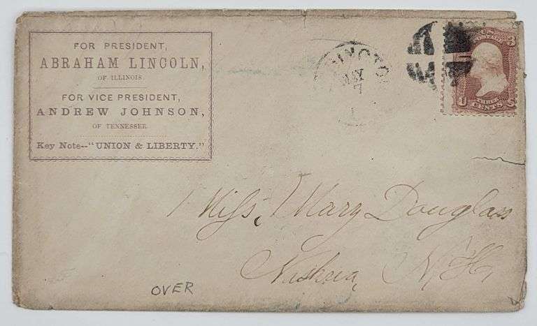 1864 Presidential Election Abraham Lincoln & Andrew Johnson Cover ...