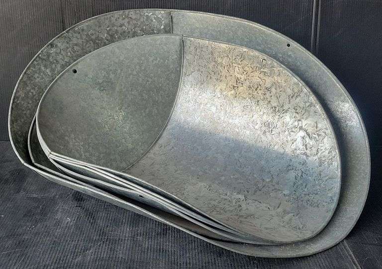 (ZZ) Galvanized Metal Hanging Scale Scoops - Kraft Auction Service, LLC