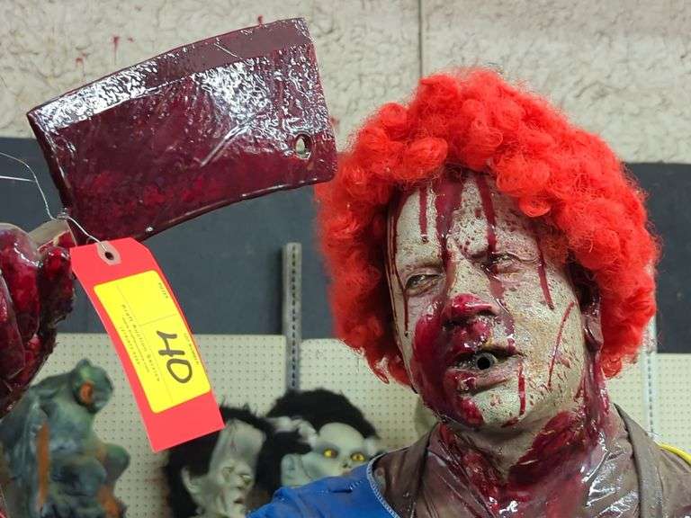 Rubber/Foam Killer Clown Haunted House Prop - Kraft Auction Service, LLC