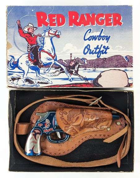 Wyandotte Toys Red Ranger Cowboy Outfit w/ Gun In Original Box - Kraft ...