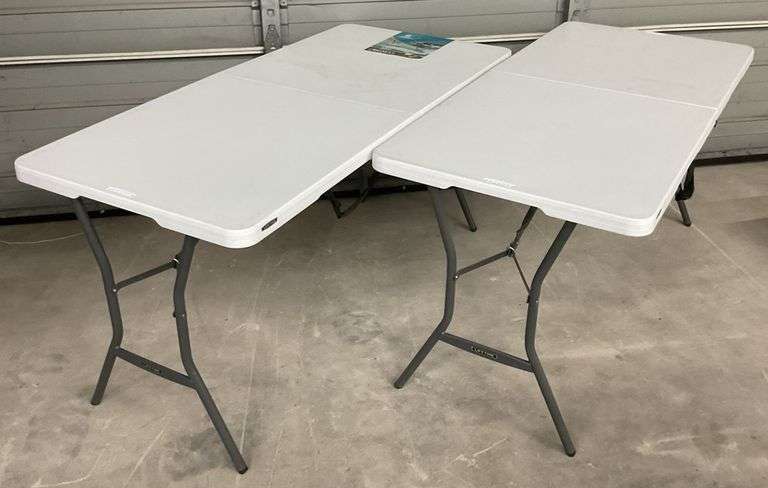 (JJ) Lifetime 5 Foot Folding Tables - Kraft Auction Service, LLC