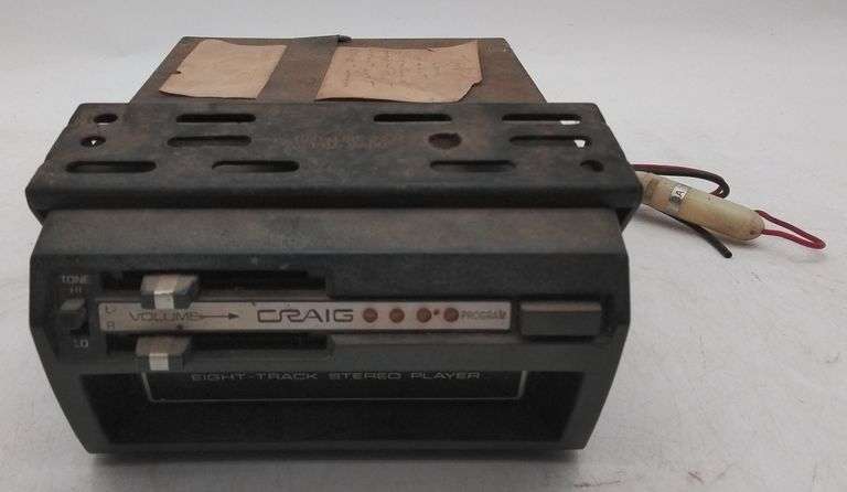 (AF) Vehicle Craig Eight Track Stereo Player 5.5 " Wide - Kraft Auction ...