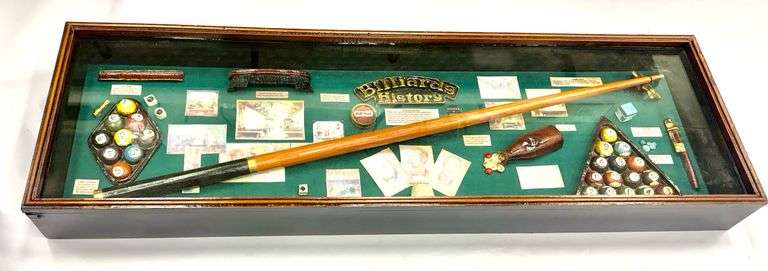 Large Antique Billiards Shadow Box - Kraft Auction Service, LLC