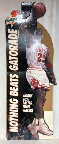 (J) Gatorade Michel Jordan Standee 92 inches tall - Kraft Auction ...