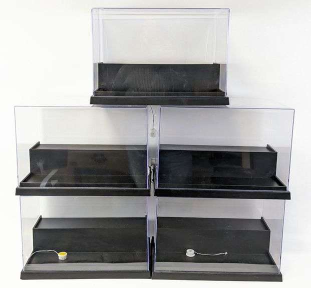 (5) Light Up Two Tier Plexiglass Display Cases - Kraft Auction Service, LLC