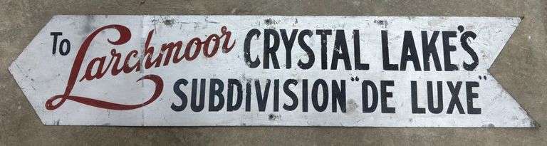 (O) Metal Advertising Arrow Sign. - Kraft Auction Service, LLC