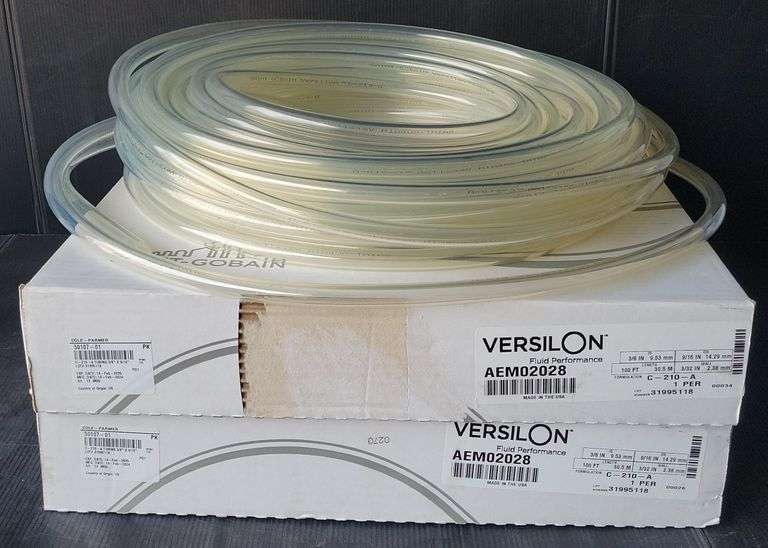 (ZZ) Three Boxes Of Saint-Gobain Versilon Fluid Performance Tubing - Kraft Auction Service, LLC