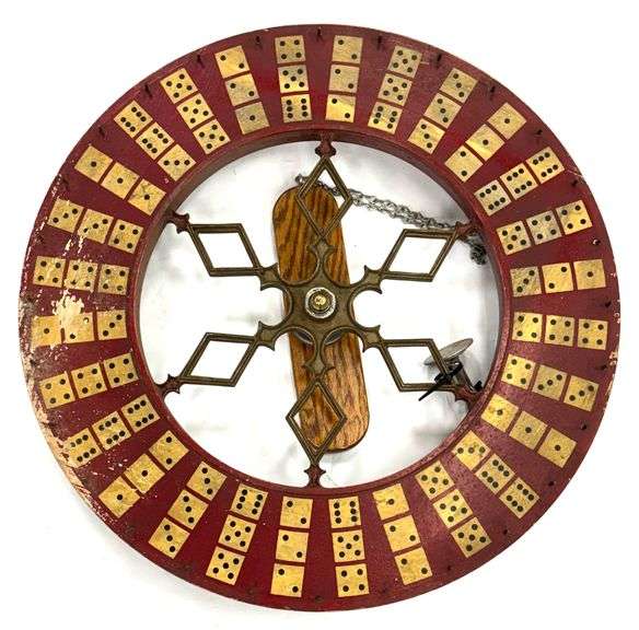 Vintage Wooden Wheel of Chance Double Sided Gambling Wheel - Kraft ...