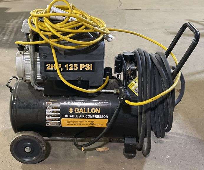 (G) Central Pneumatic 8 Gallon Portable Air Compressor Model 67501 ...