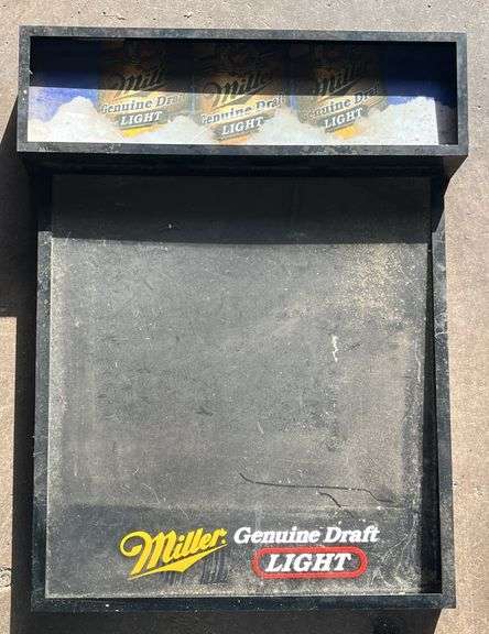 Miller Genuine Draft Light-Up Chalkboard - Kraft Auction Service, LLC