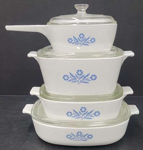 (AI) Vintage Corning Ware Casserole Dishes And Sauce Pan With Lids ...
