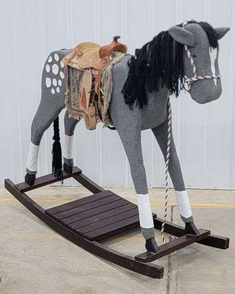 Giant 62" Tall Custom Made Rocking Horse - Kraft Auction Service, LLC