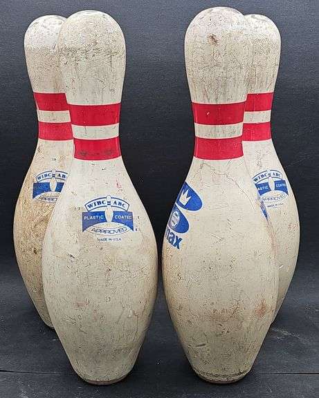 (X) Four Bowling Pins(WIBC ABC Approved Plastic Coated), 15" Tall Each ...