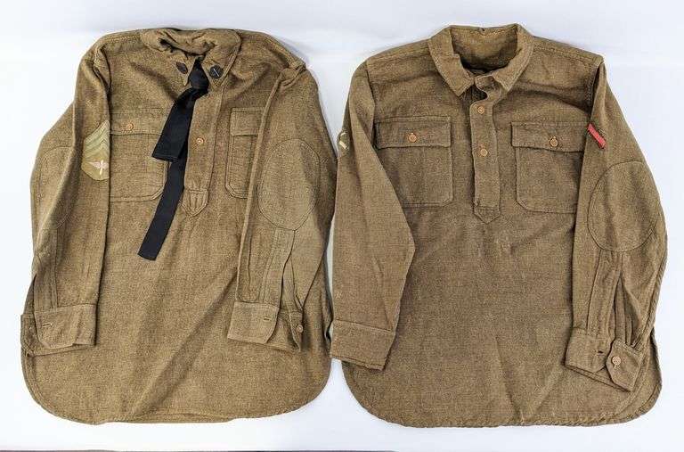 (2) WWI US Army Wool Field Shirts - Kraft Auction Service, LLC