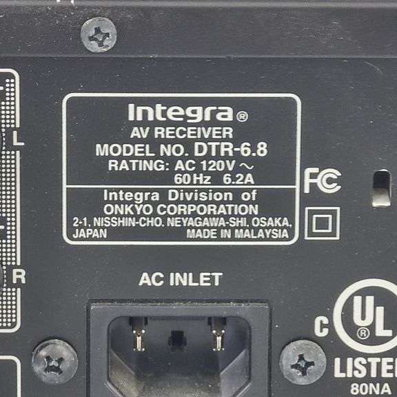 Integra Audio Receiver - Kraft Auction Service, LLC