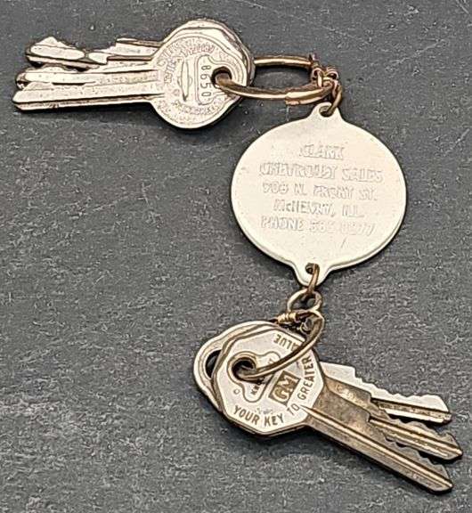 (N) Vintage Chevy Classic Keys - Kraft Auction Service, LLC