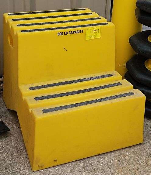 Yellow Polyethylene Step Stool. - Kraft Auction Service, LLC