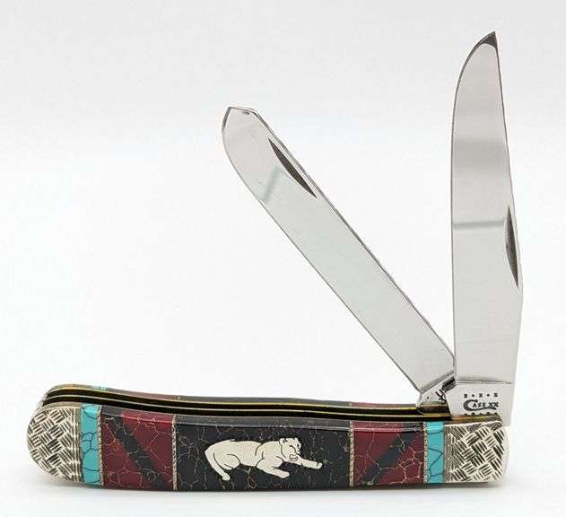 Ltd 2010 Case XX Brian Yellowhorse Natural Stone Cougar Trapper 3254 ...