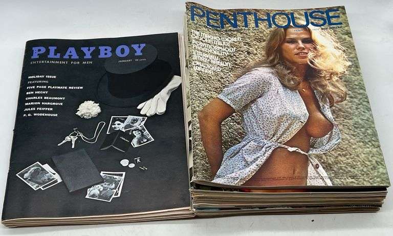 (W) 1970s Penthouse and Playboy Magazines - Kraft Auction Service, LLC