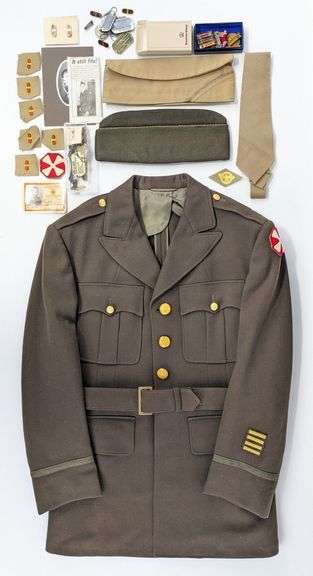 Named WWII US Army Jacket, Pins, & Identification - Kraft Auction ...