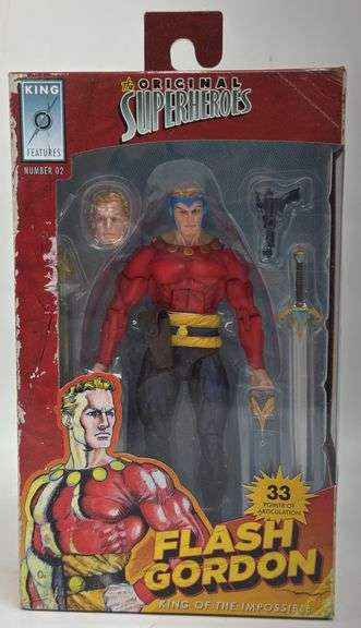 King Features Flash Gordon Action Figure In Box - Kraft Auction Service ...