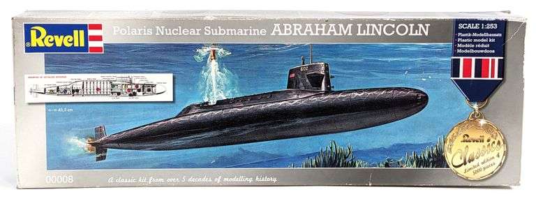 Revell 1/253 Scale Abraham Lincoln Polaris Nuclear Submarine Model Kit ...