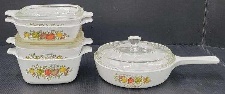 (AI) Vintage Corning Ware Petite Pans And A Saucepan Skillet With The ...