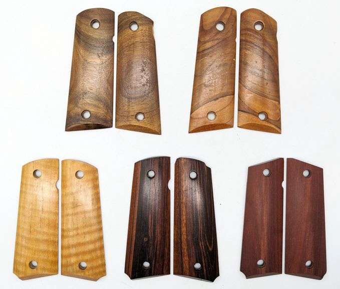 (5) Custom Wood 1911 Full Size Grips - Kraft Auction Service, LLC