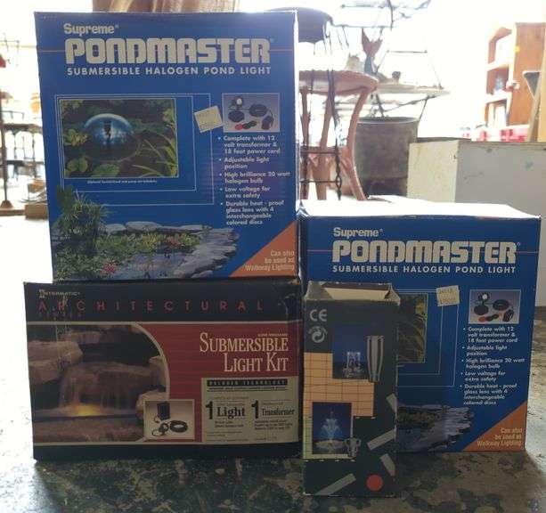 Supreme Pond Master Submersible Halogen Pond Light (2) & Architectural ...