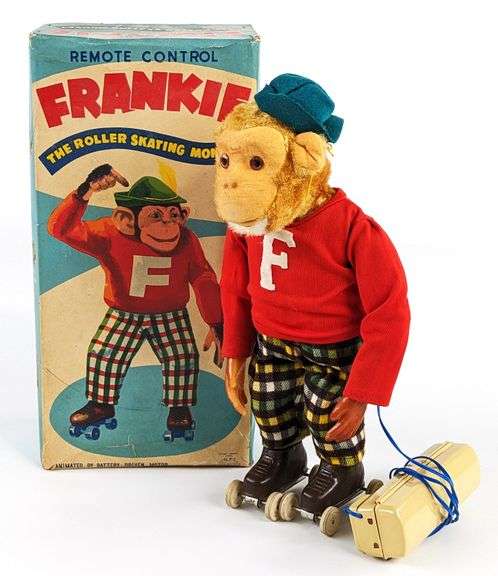 ALPS Japan Battery Op. RC Frankie The Roller Skating Monkey w/ Box ...