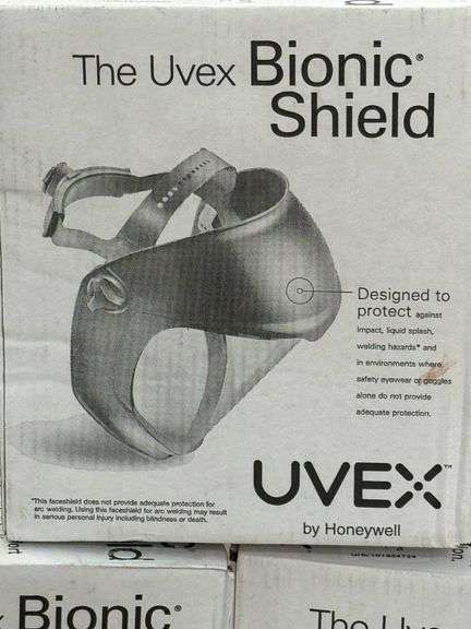 (3) UVEX by Honeywell Bionic Face Shield with Clear Polycarbonate Visor ...