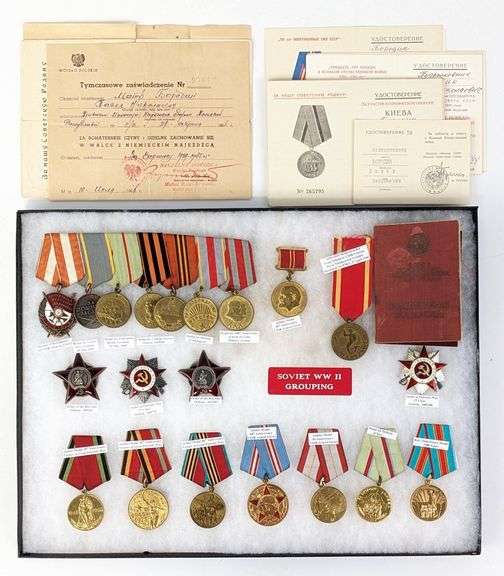 (20) Single Soldier WWII Soviet Russian Military, Defensive, & Jubilee ...