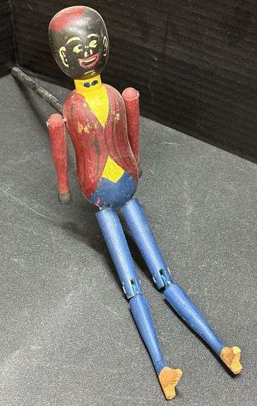 (AR) Folk Art Black Americana Dancing Minstrel Figure. - Kraft Auction ...