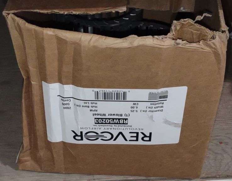 Revcor Revolution Airflow Blower Wheel - Kraft Auction Service, LLC