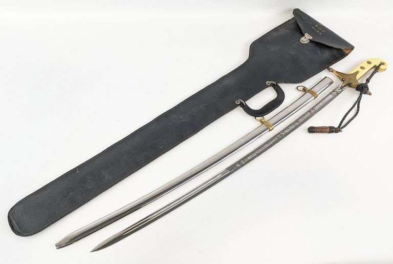 Named US Marine Corps Mameluke Style Officer Dress Sword w/ Scabbard ...