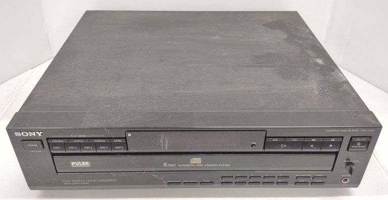 (V) Sony 5-Disc Compact Automatic Disc Player - Kraft Auction Service, LLC