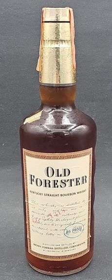 (N) Old Forester Kentucky Straight Bourbon Whiskey, Sealed Bottle, GG ...