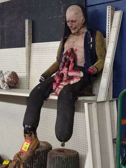 Haunted House Prop, Man With Exposed Viscera. - Kraft Auction Service, LLC
