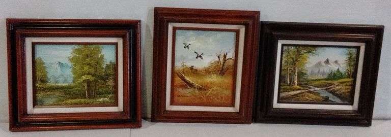 (R) Pictures Oil Painting W. Newman & Others 15" X 13" - Kraft Auction ...