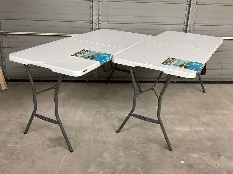 (JJ) Lifetime 5 Foot Folding Tables - Kraft Auction Service, LLC
