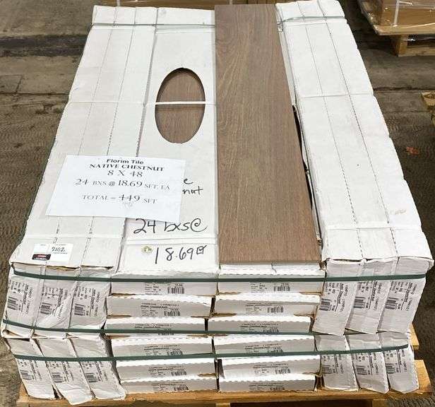 Florim Tile NATIVE CHESTNUT 8x48 Ceramic Tile - Kraft Auction Service, LLC