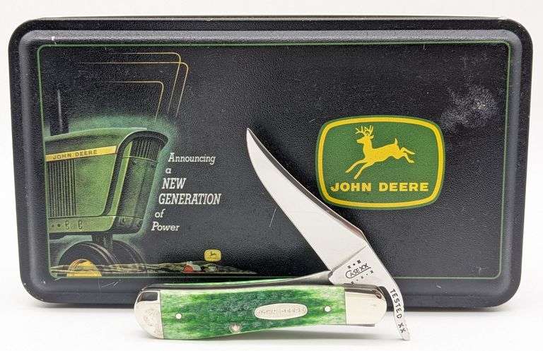 2002 Case XX John Deere Green Bone Russlock 61953L w/ Tin - Kraft ...