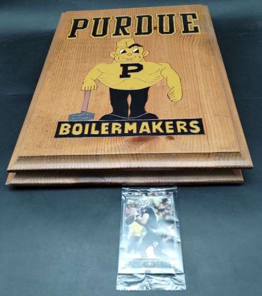 (NT) Purdue and Indiana wooden plaques and more - Kraft Auction Service ...