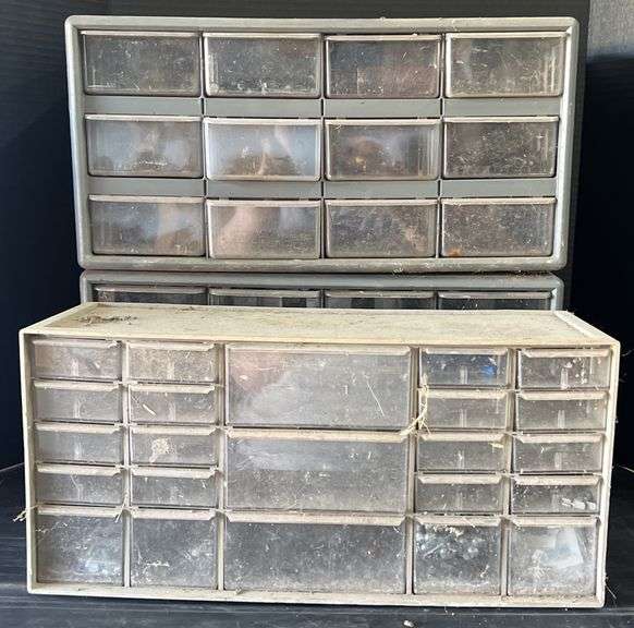 (L) Trio Of Small Parts Organizers W/ Contents. - Kraft Auction Service ...